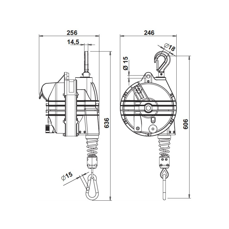 Equilibreur de charge Tecna 9371G - Capacité de 90 à 105 kg