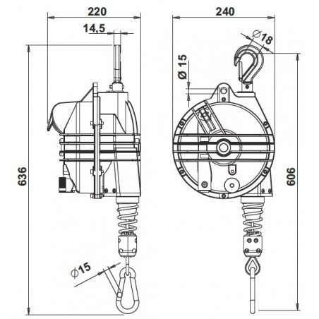 Equilibreur Tecna 9366 - Capacité de 35 à 45 kg