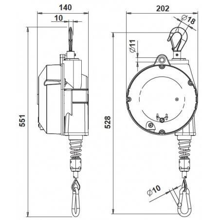 Equilibreur Tecna 9358G - Capacité de 18 à 22 kg