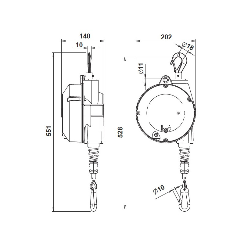 Equilibreur Tecna 9357G - Capacité de 14 à 18 kg