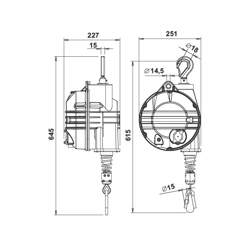 Equilibreur de charge Tecna ATEX 9502AX - Capacité de 20 à 30 kg