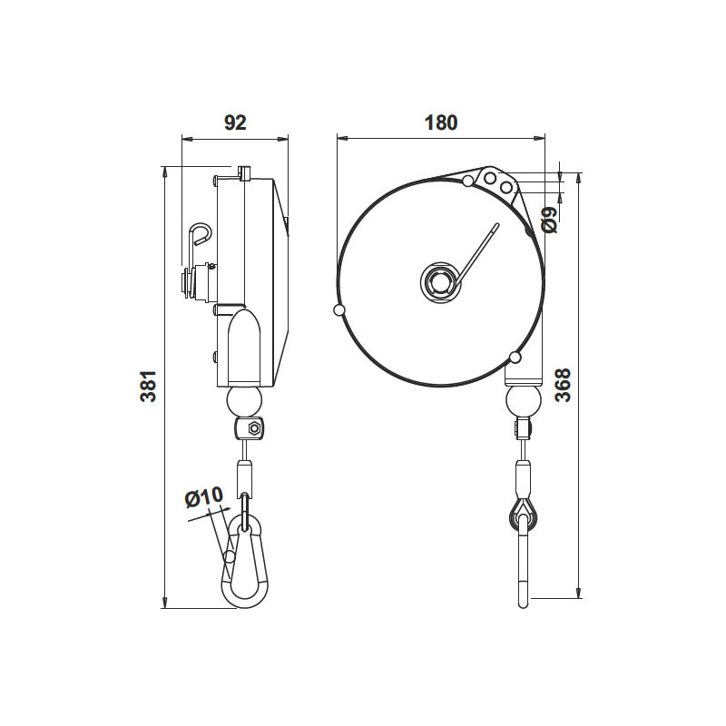 Equilibreur Tecna ATEX 9340AX - Capacité de 10 à 14 kg
