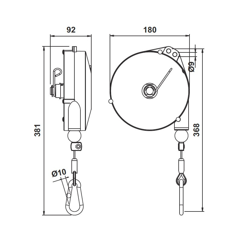 Equilibreur Tecna 9340 - Capacité de 10 à 14 kg