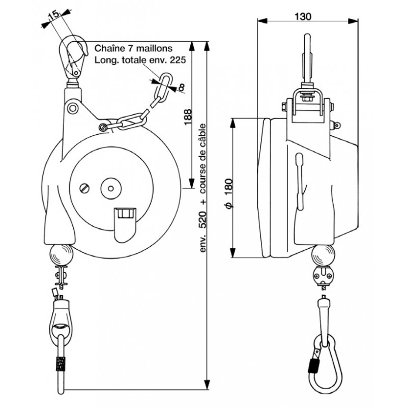 Equilibreur de charge KROMER gamme Remork 7230 et 7231 - 5Kg